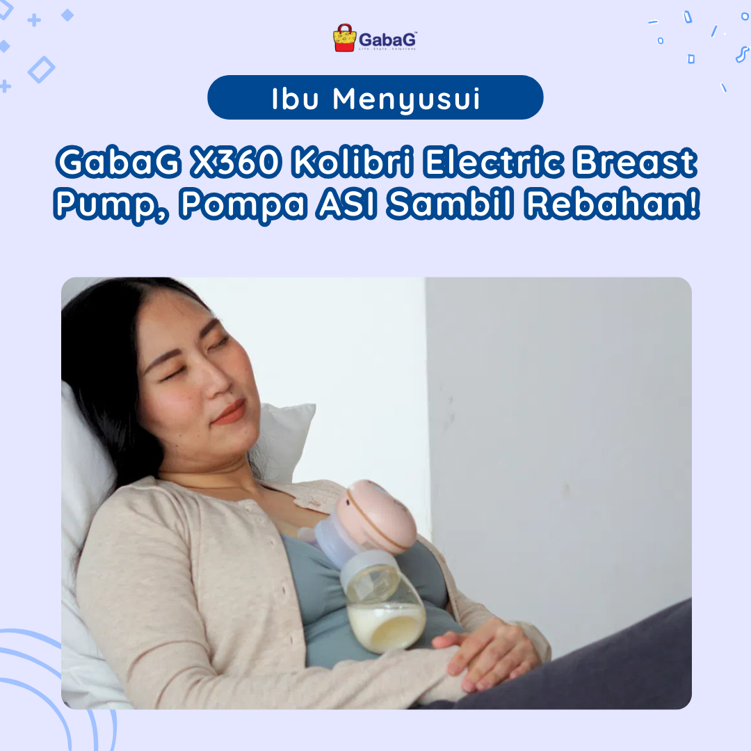 GabaG X360 Kolibri Electric Breast Pump, Pompa ASI Sambil Rebahan ...